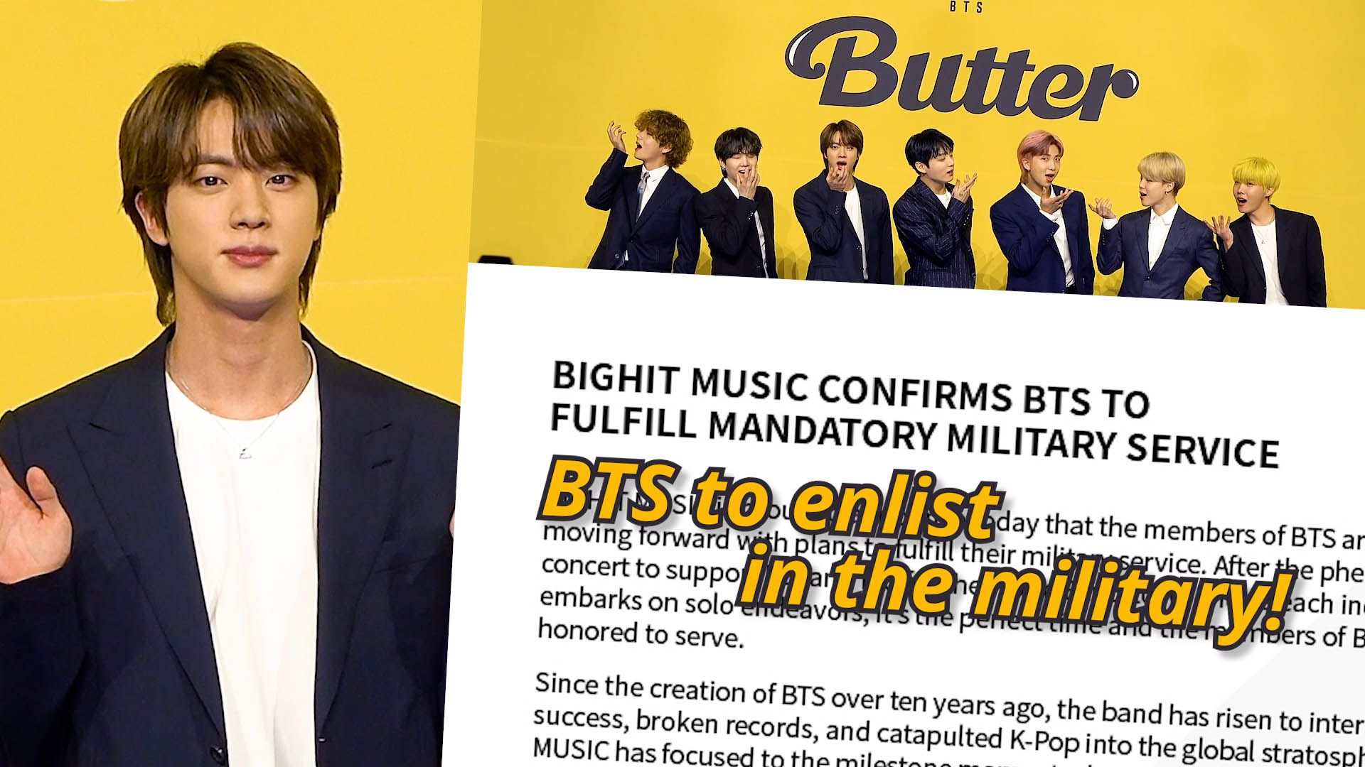 [ภาษาอังกฤษ] BTS Officially Announces Plans for Military Enlistment｜K1 ...
