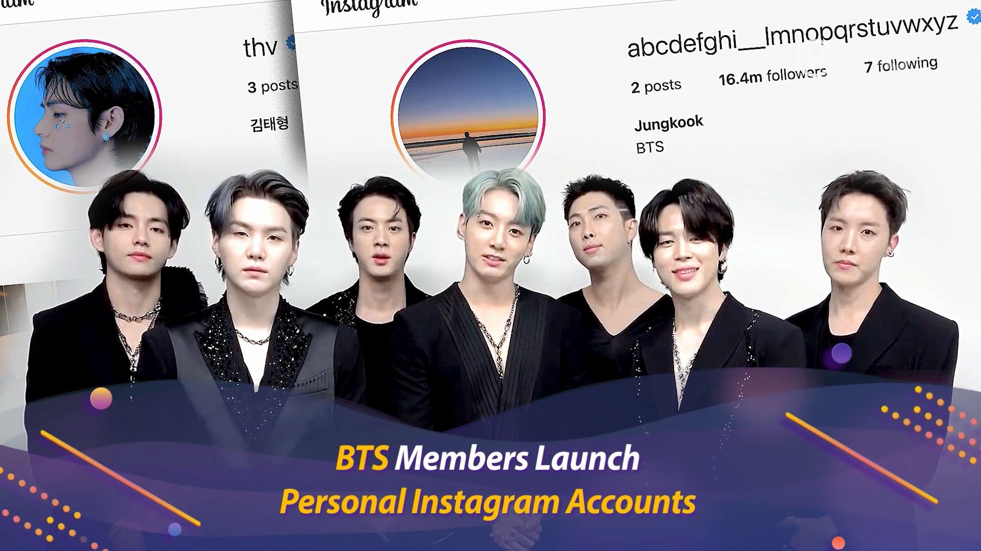 [ภาษาอังกฤษ] BTS Members Launch Personal Instagram Accounts｜K1 ...